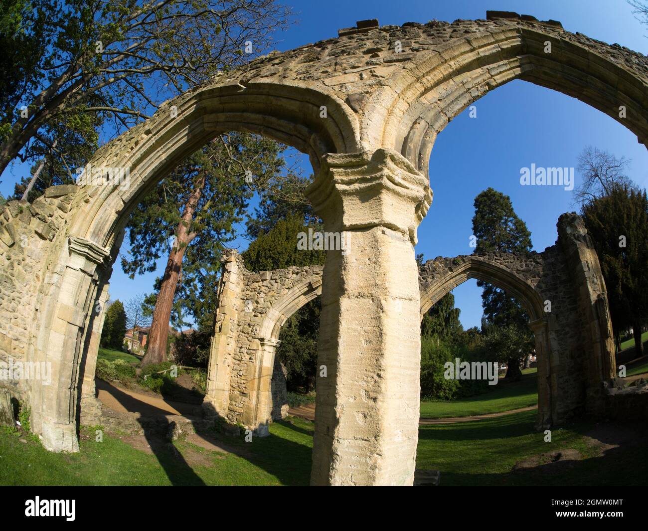 Abingdon, England - 4 May 2019 These atmospheric ruins are a highlight ...