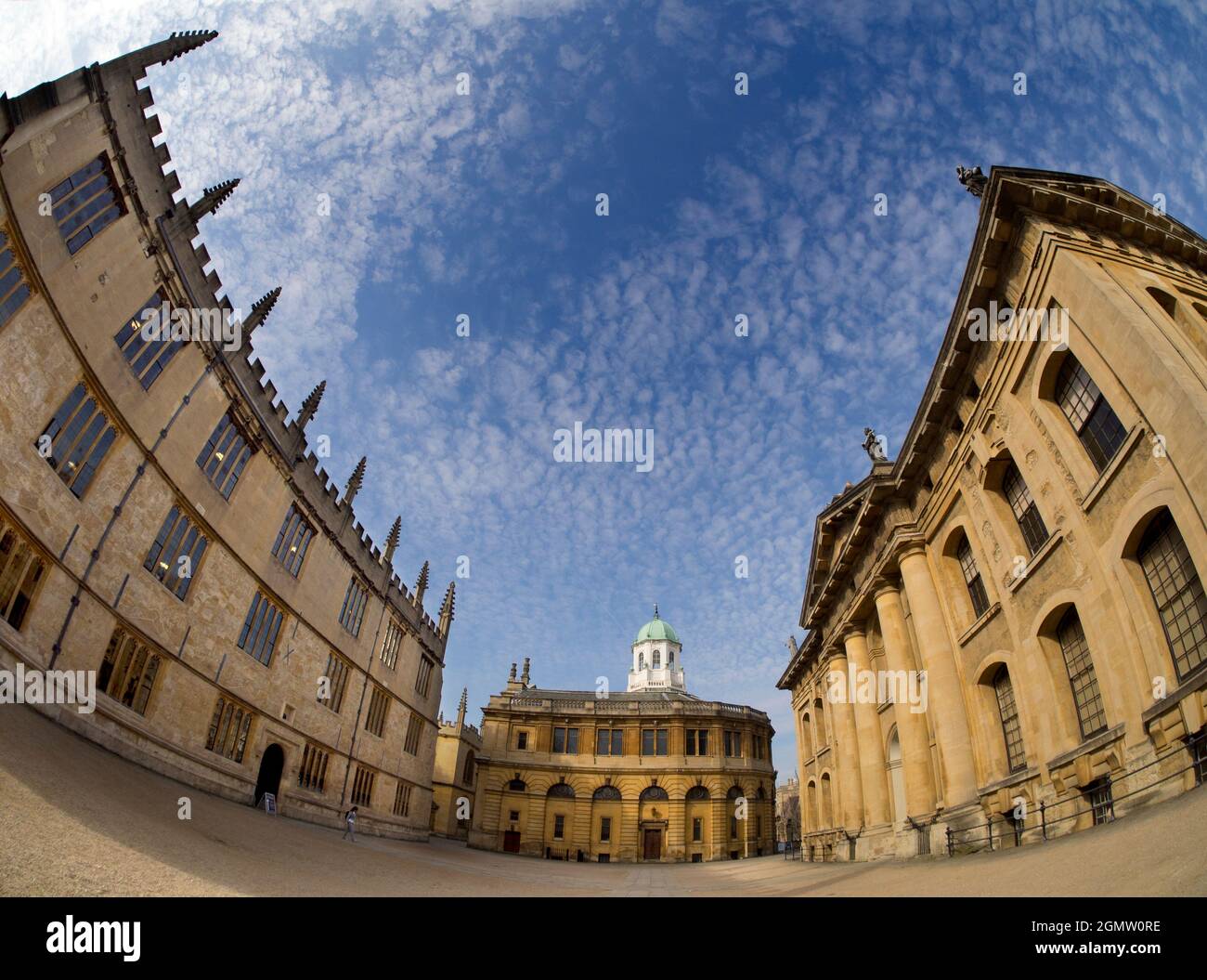 Oxford, England - 25 August 2017 Three famous classical buildings in ...