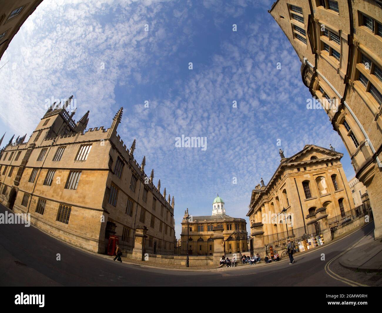 Oxford, England - 25 August 2017 Three famous classical buildings in ...