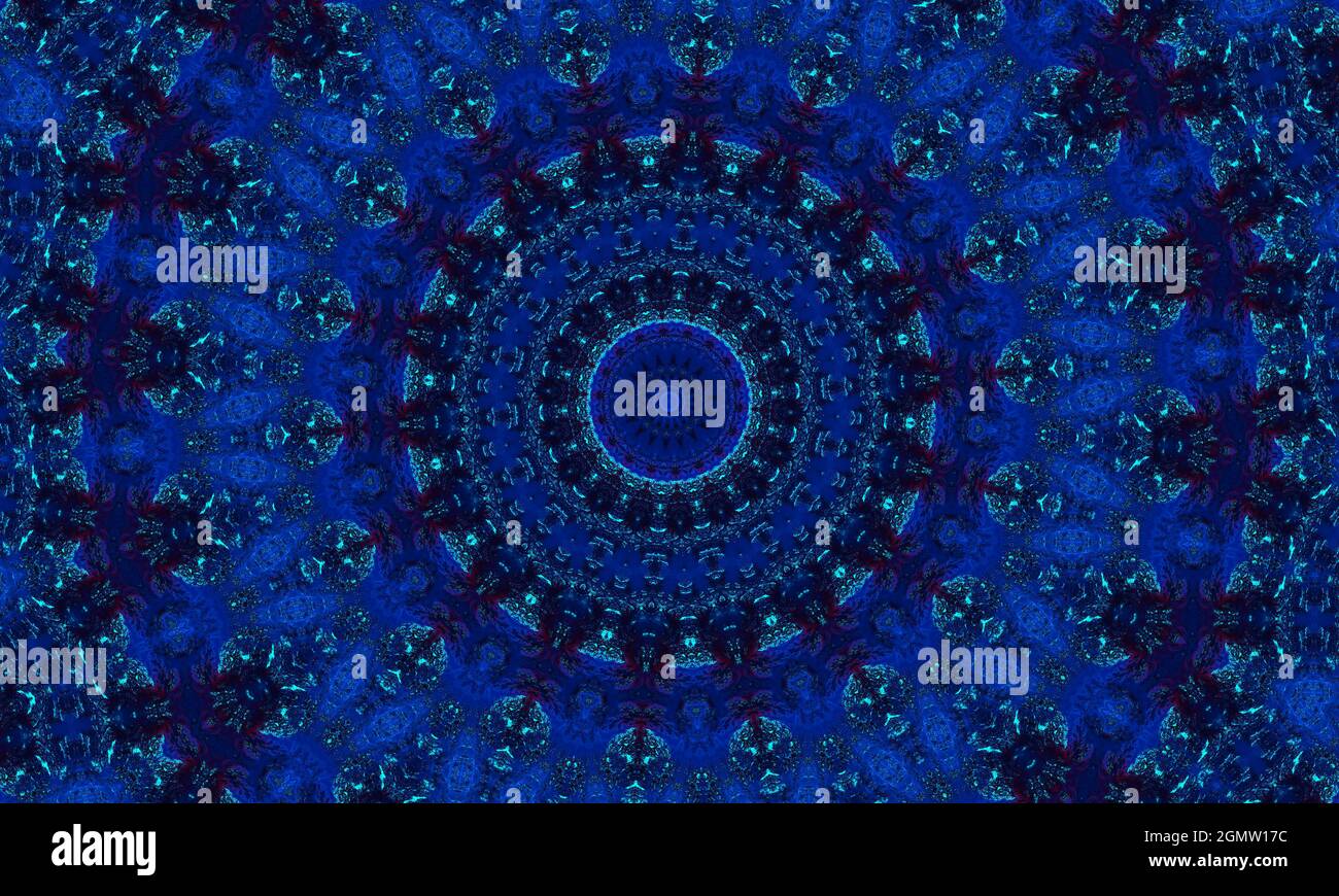 Sea Blue Seamless Nautical Ikat Pattern. Repeated Ceramic Mosaic ...