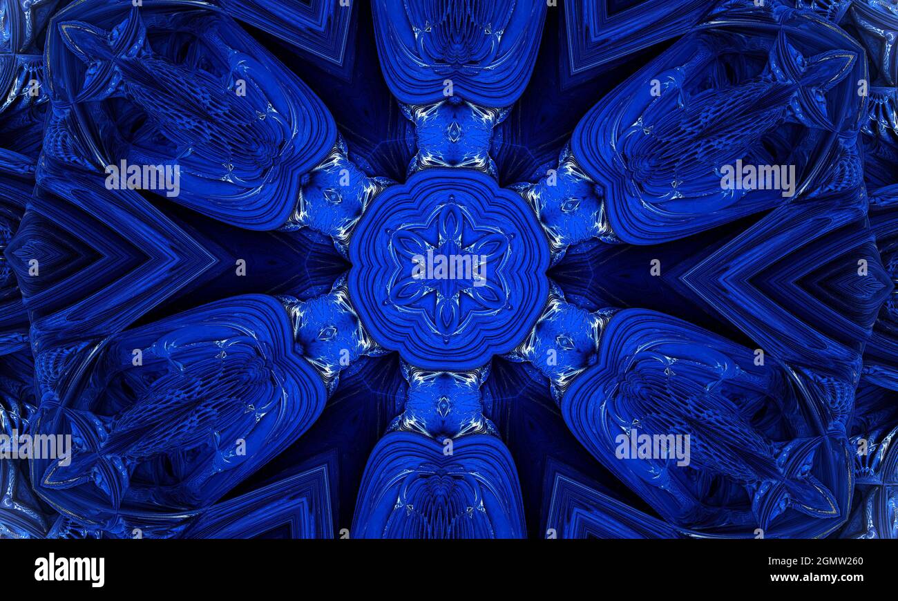 Neon shape on Blue textured background. Gradient color background ...