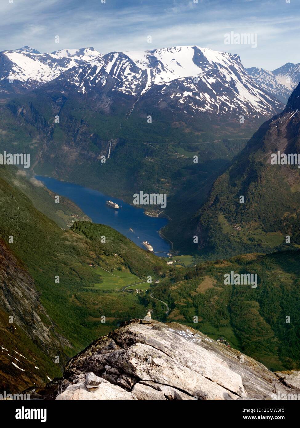 The magnificent Geiranger Fjord is located in the Sunnm¿re region of M ...