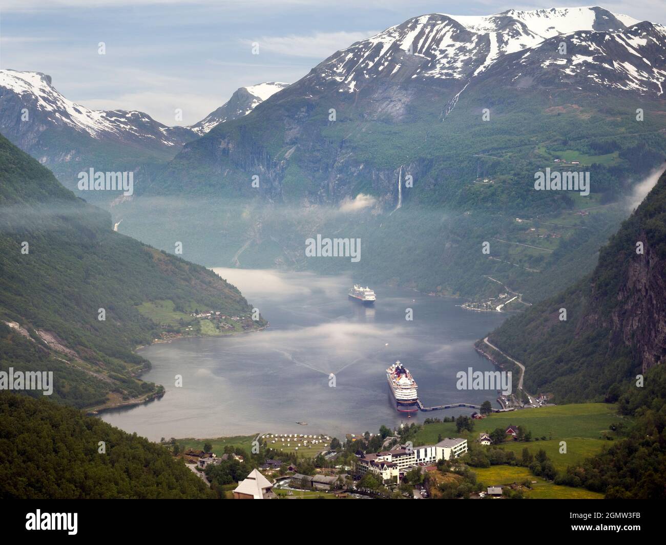 The magnificent Geiranger Fjord is located in the Sunnm¿re region of M ...