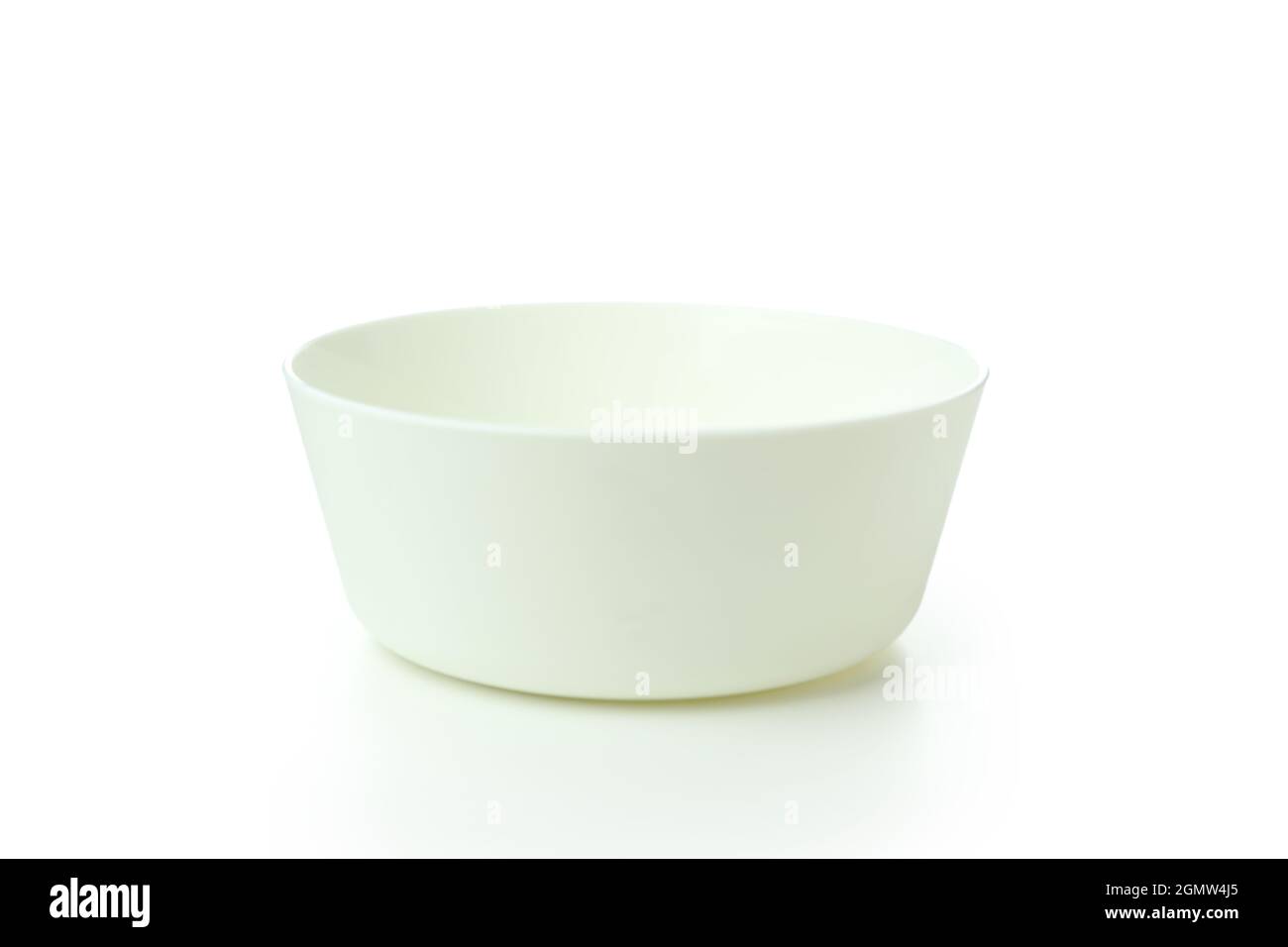 Empty plastic bowl isolated on white background Stock Photo - Alamy