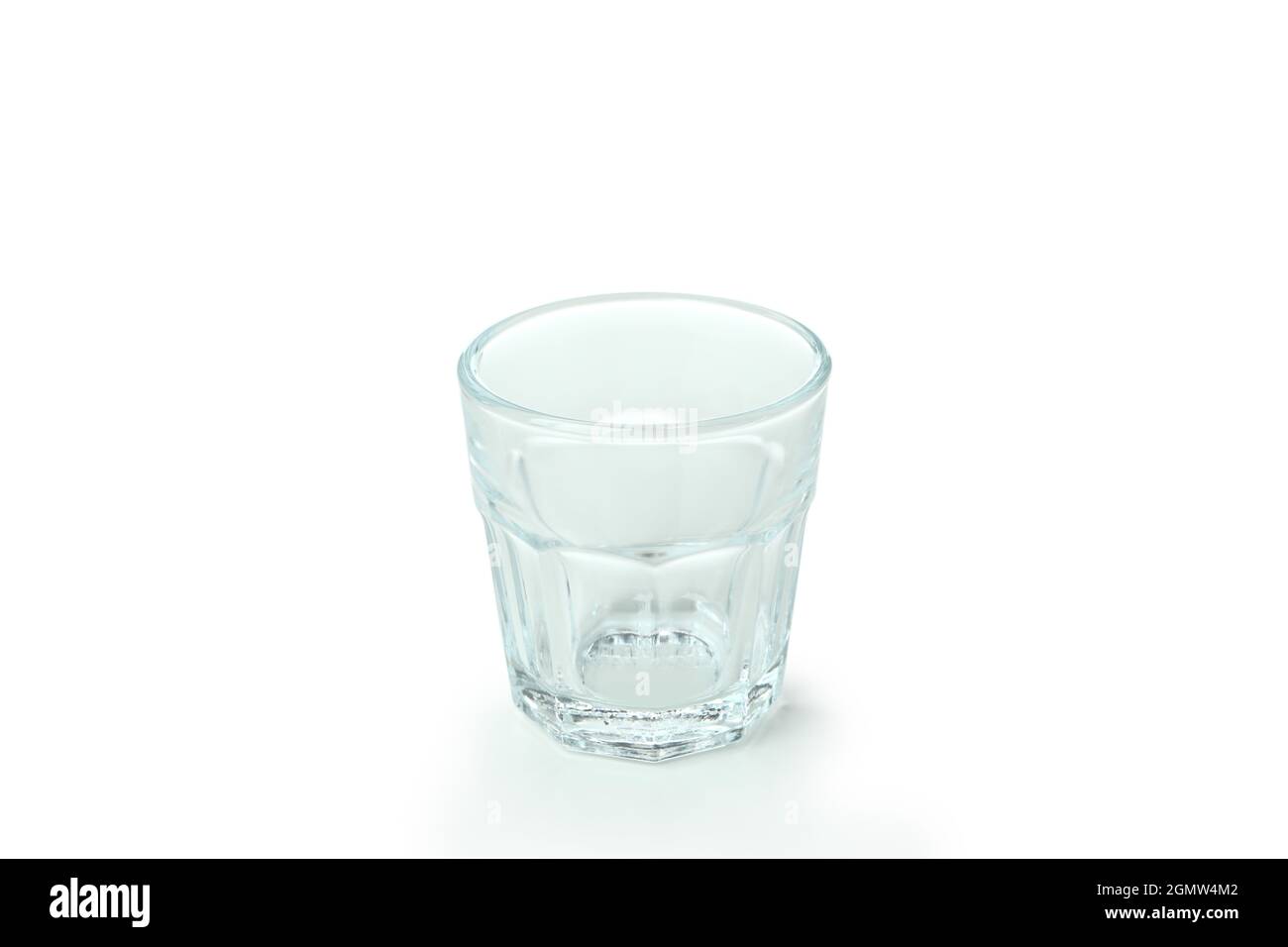 Single empty glass isolated on white background Stock Photo - Alamy