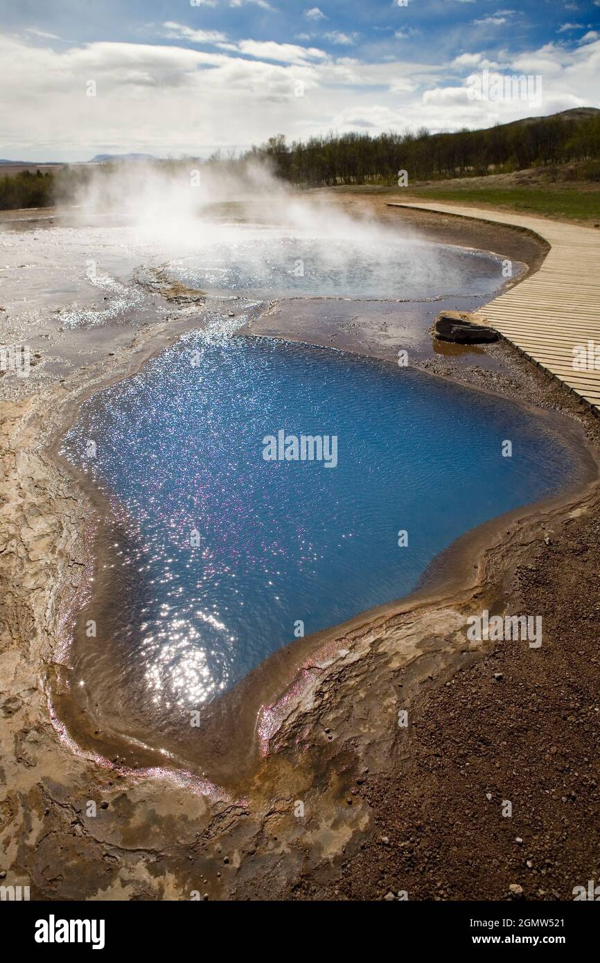 Geysir, Iceland - 24 May 2006; An active geothermal zone for over ten ...
