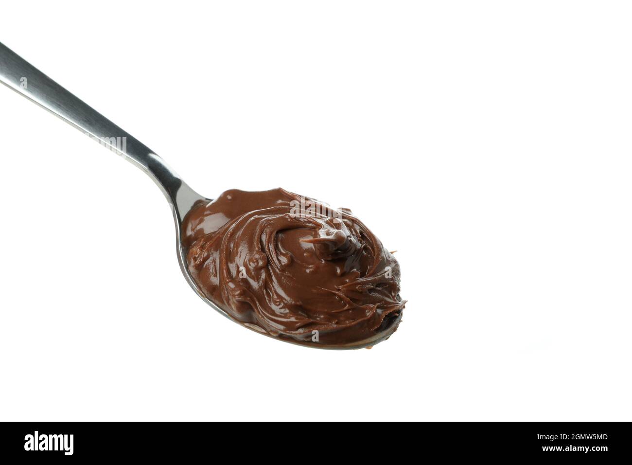 Spoon with chocolate paste isolated on white background Stock Photo - Alamy