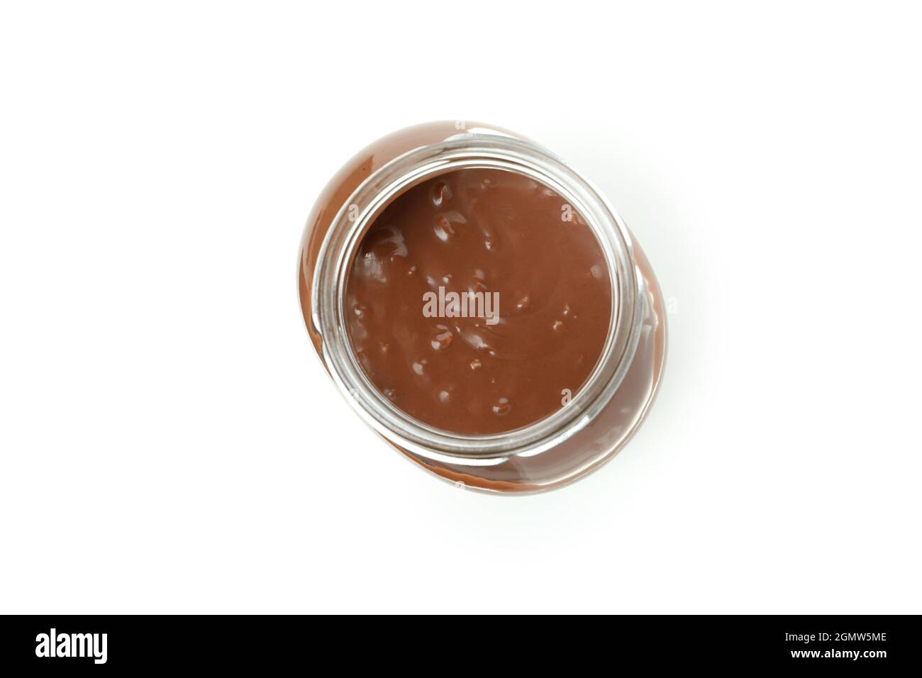 Jar with chocolate paste isolated on white background Stock Photo - Alamy