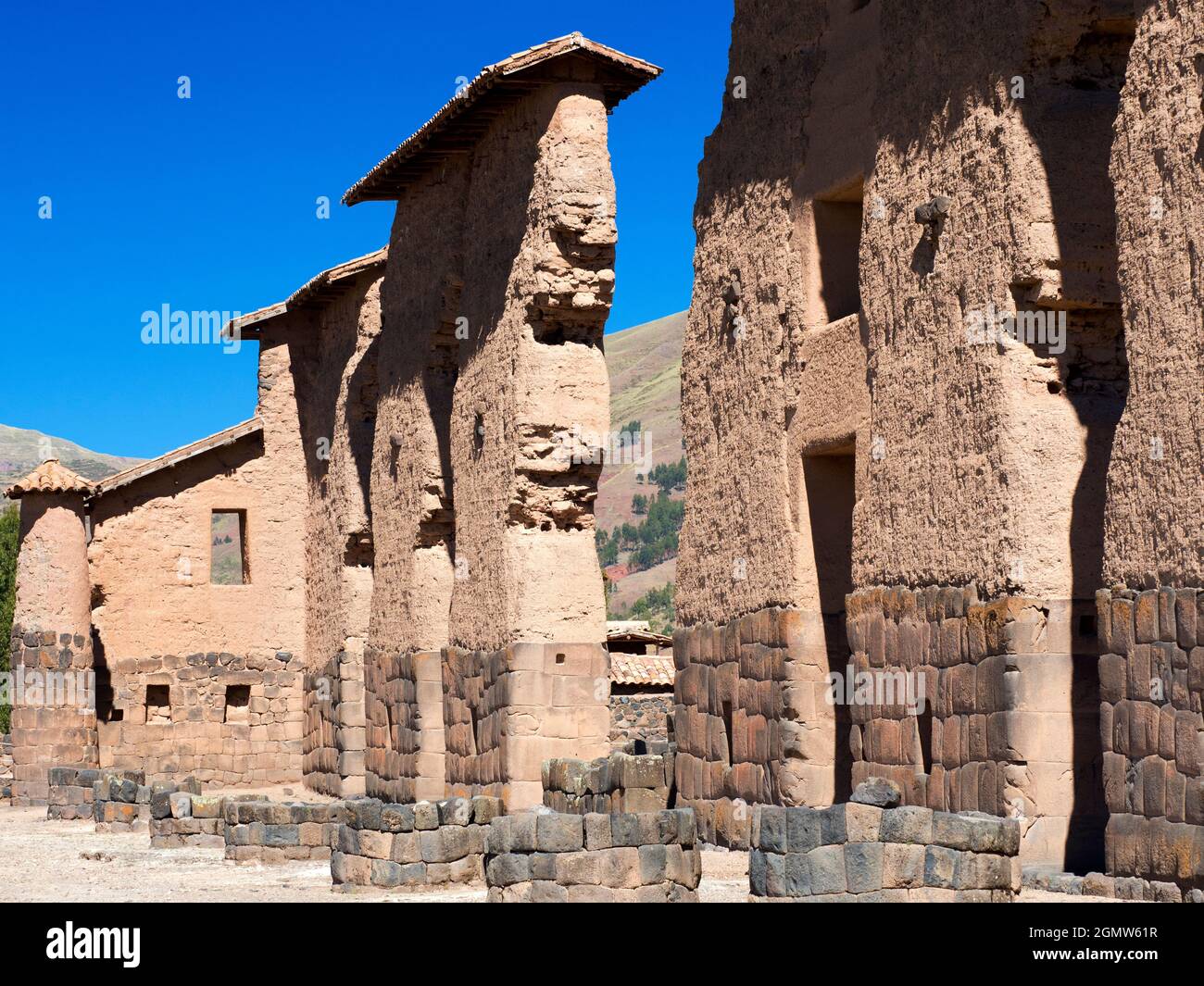 Raqchi, Peru - 14 May 2018 The ancient Inca ruins at Raqchi are located ...