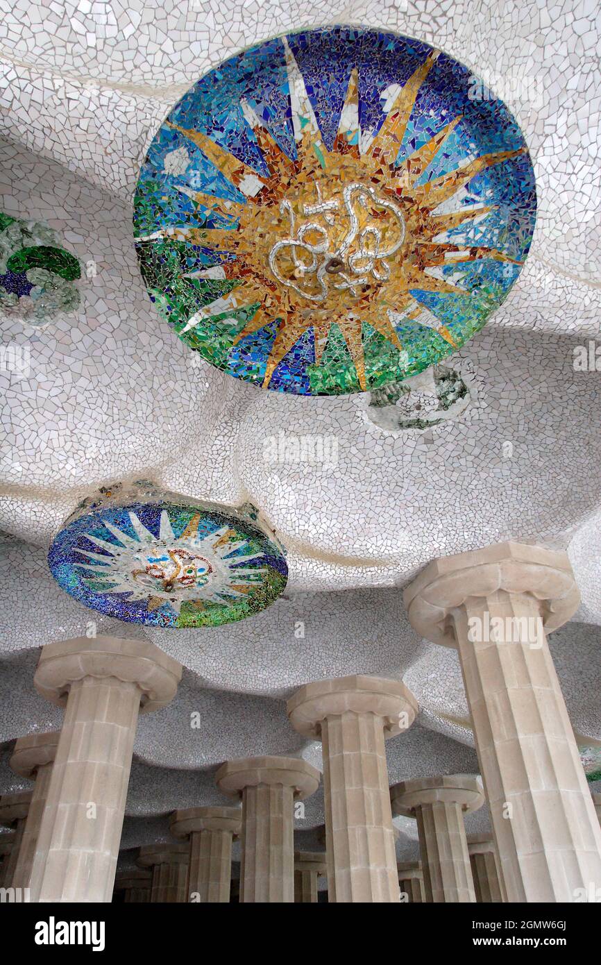Barcelona, Spain - 10 May 2005; Gaudi's Park Guell is one of his ...