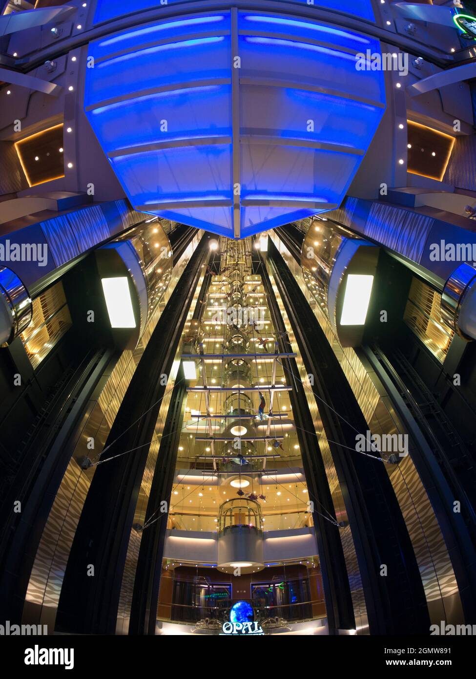 Cruise ship lift atrium hi-res stock photography and images - Alamy