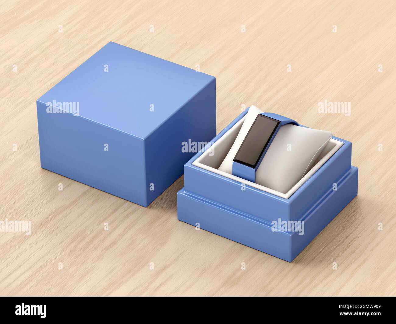 Modern smartwatch in a luxury gift box Stock Photo - Alamy