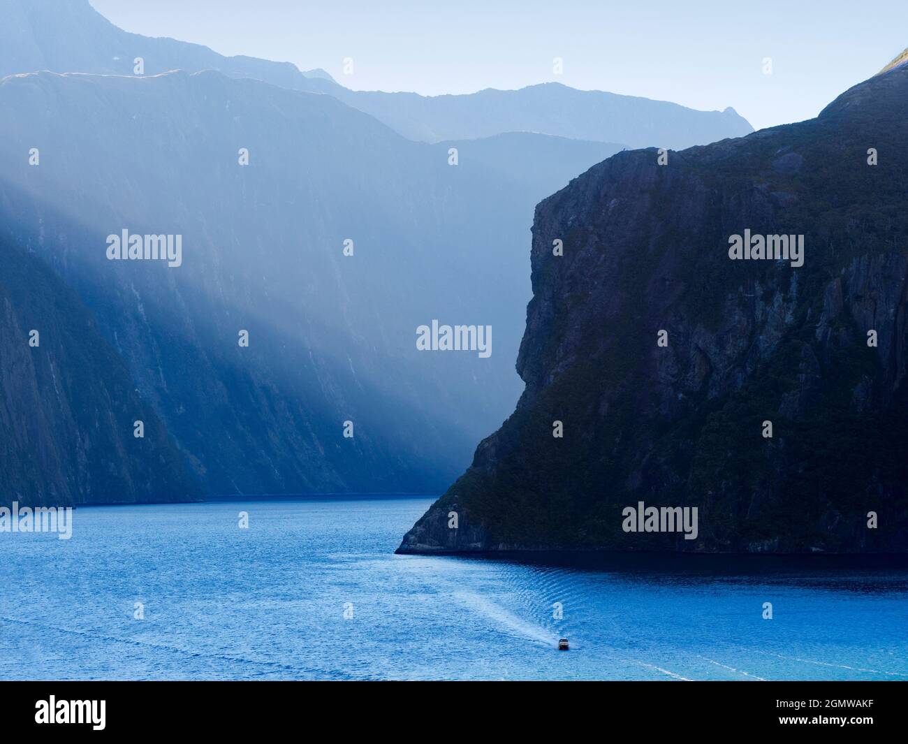 Fiordland, New Zealand - 25 February 2019; Milford Sound is one of the ...