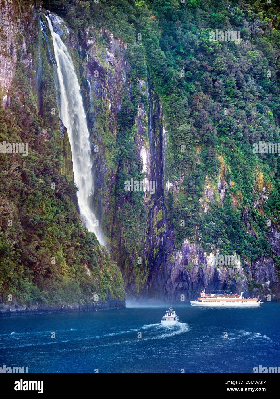 Fiordland, New Zealand - 25 February 2019; Milford Sound is one of the ...