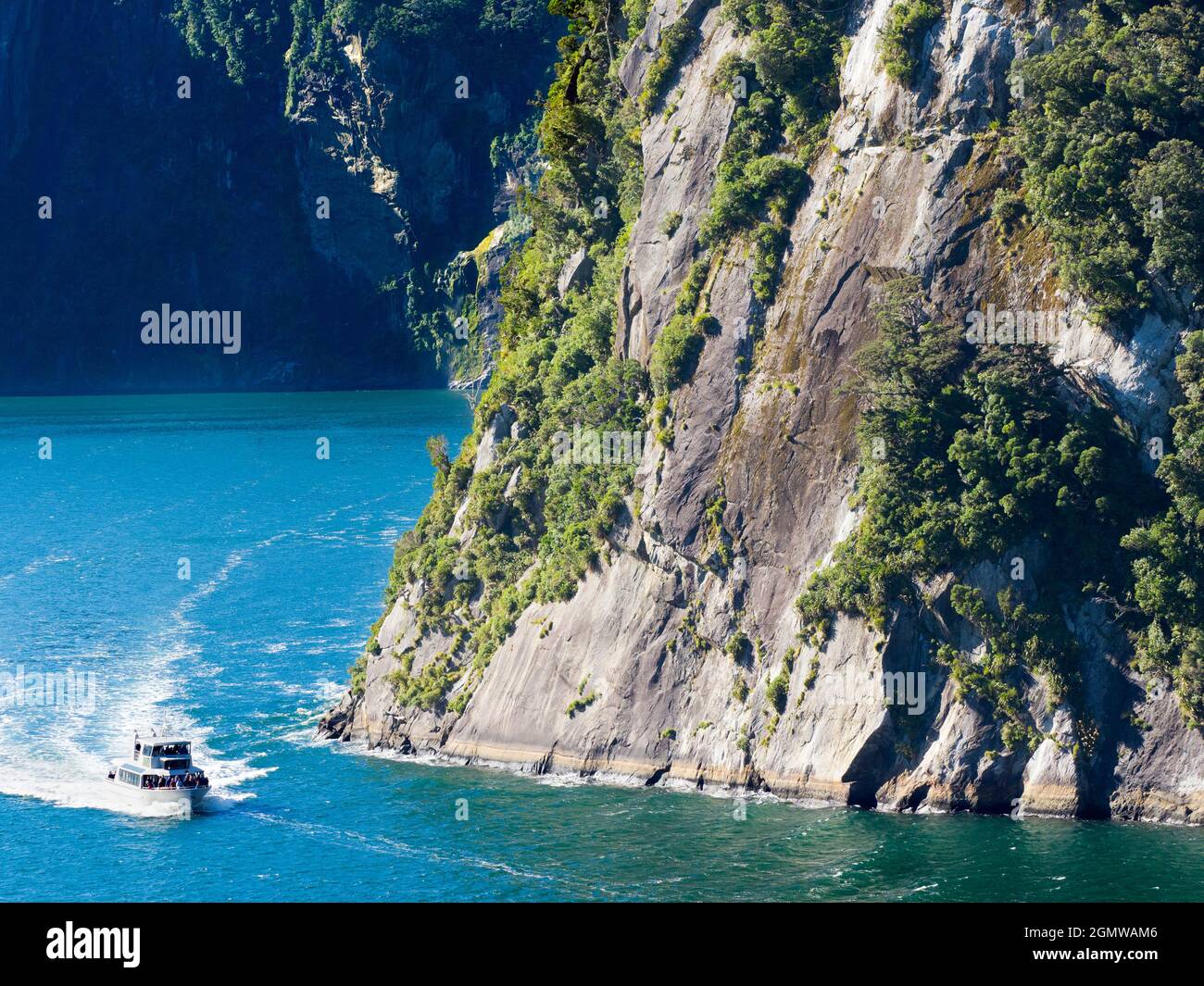 Fiordland, New Zealand - 25 February 2019; Milford Sound is one of the ...