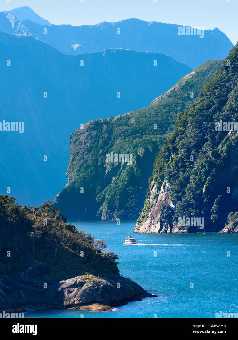 Fiordland, New Zealand - 25 February 2019; Milford Sound is one of the ...
