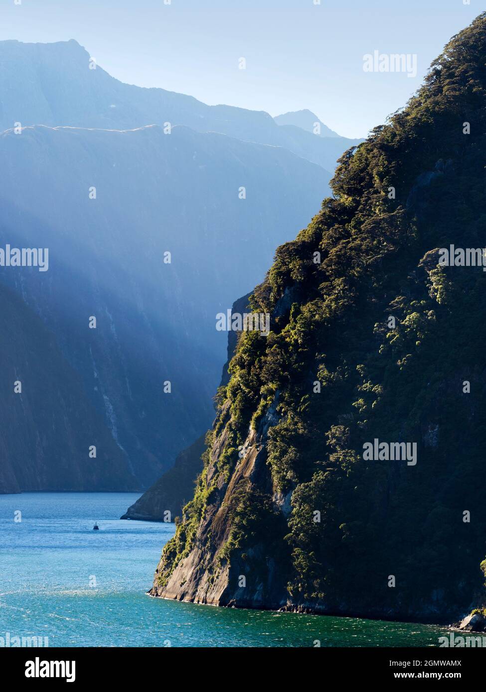 Fiordland, New Zealand - 25 February 2019; Milford Sound is one of the ...