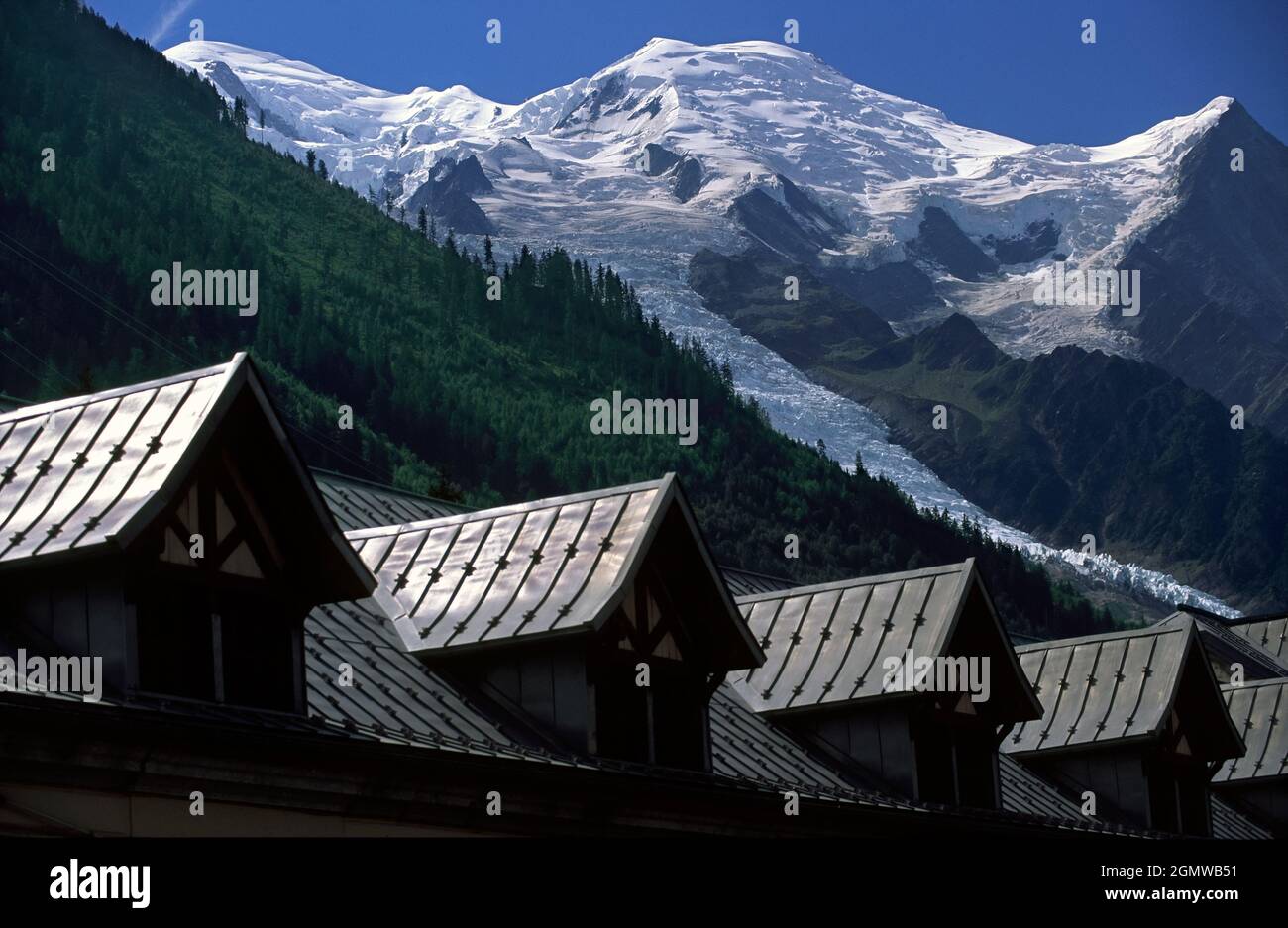 Chamonix, France - 20 June 2013; No people in view. At an elevation of ...