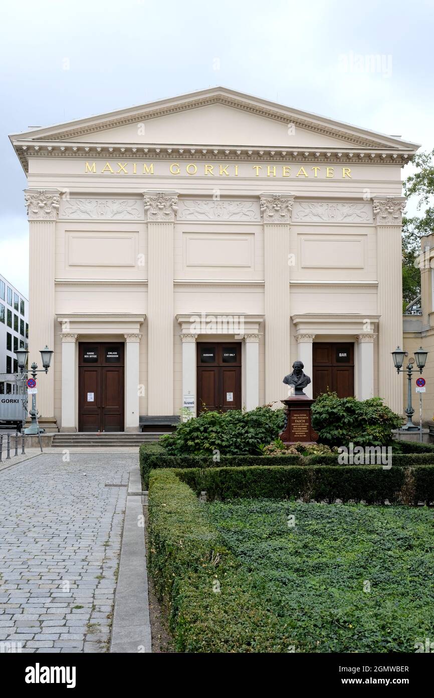Berlin, Germany, September 17, 2021, Front view of Maxim Gorki Theater ...