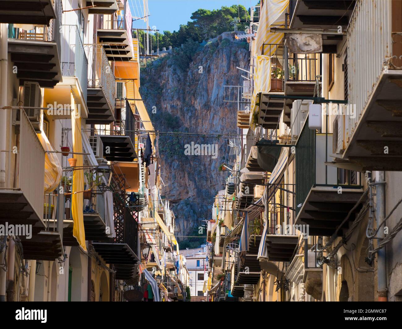 Cefal , Sicily, Italy - 26 September 2019; no people in shot. The ancient Sicilian town of Cefal ...