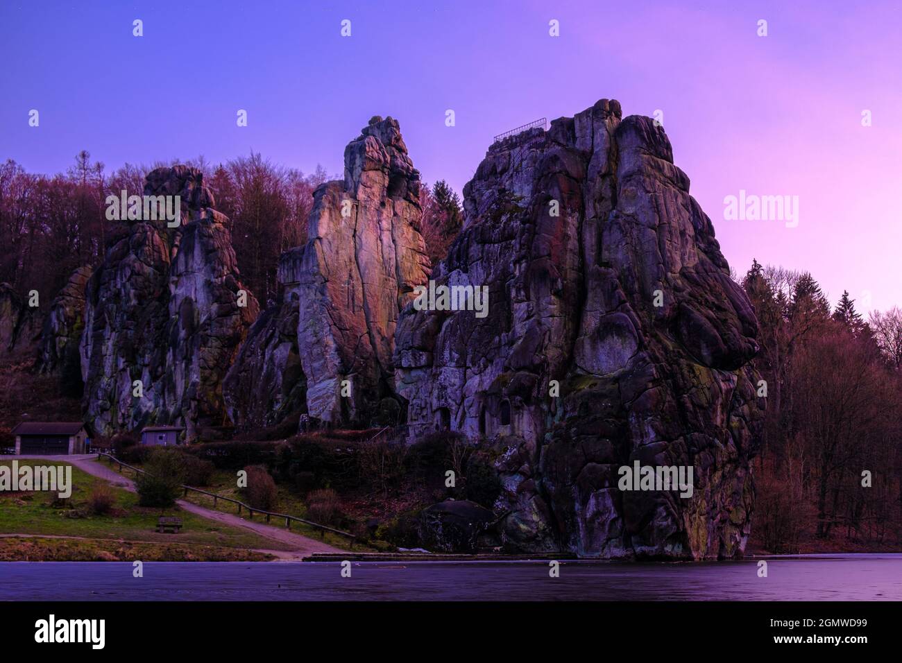 Rock formation externsteine horn hi-res stock photography and images ...