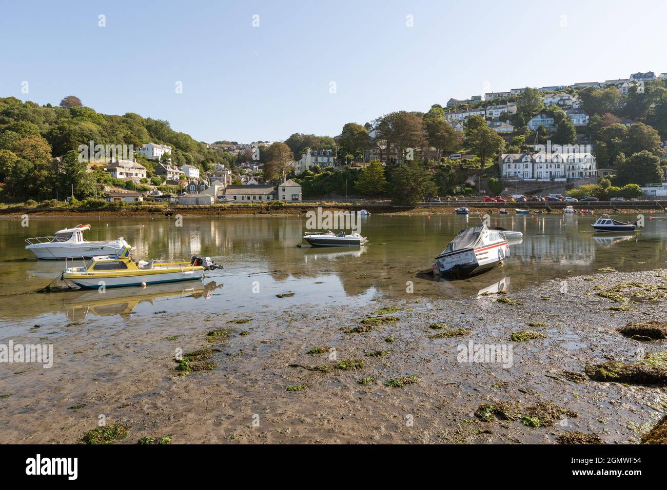 View of boats and water from the footpath, walking from the car park ...