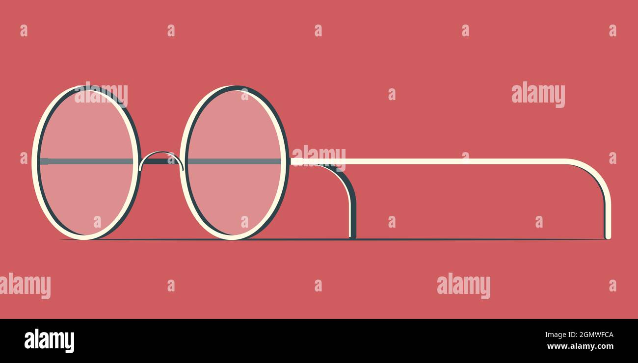 Vintage eyeglasses made of impossible objects Stock Photo - Alamy