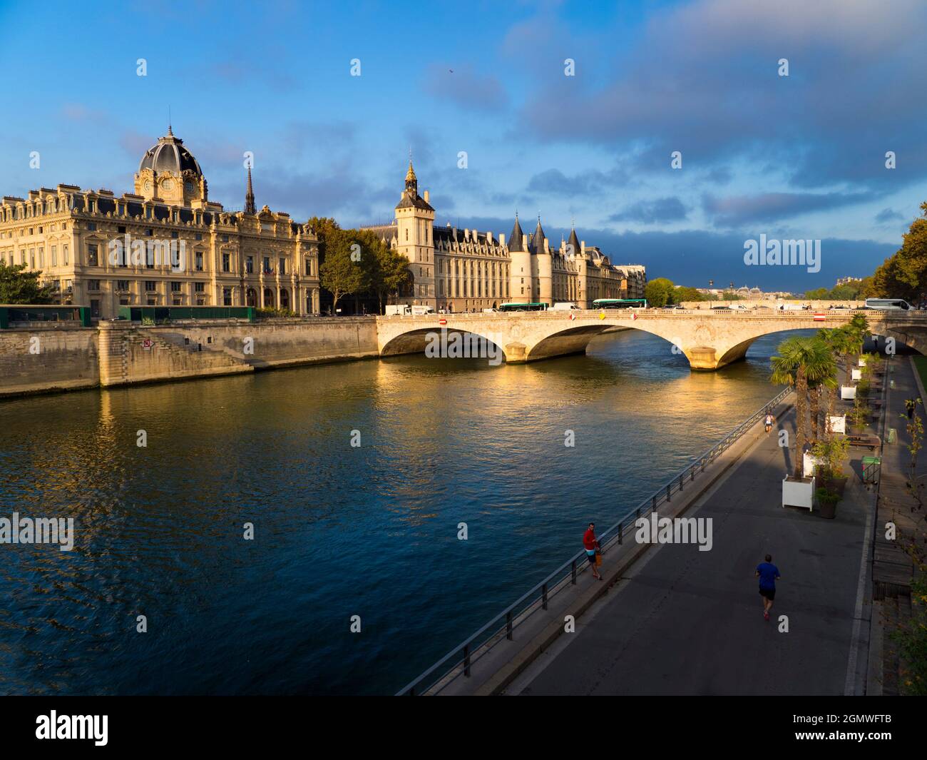 Paris, France - 20 September , 2018 The River Seine and its collection ...