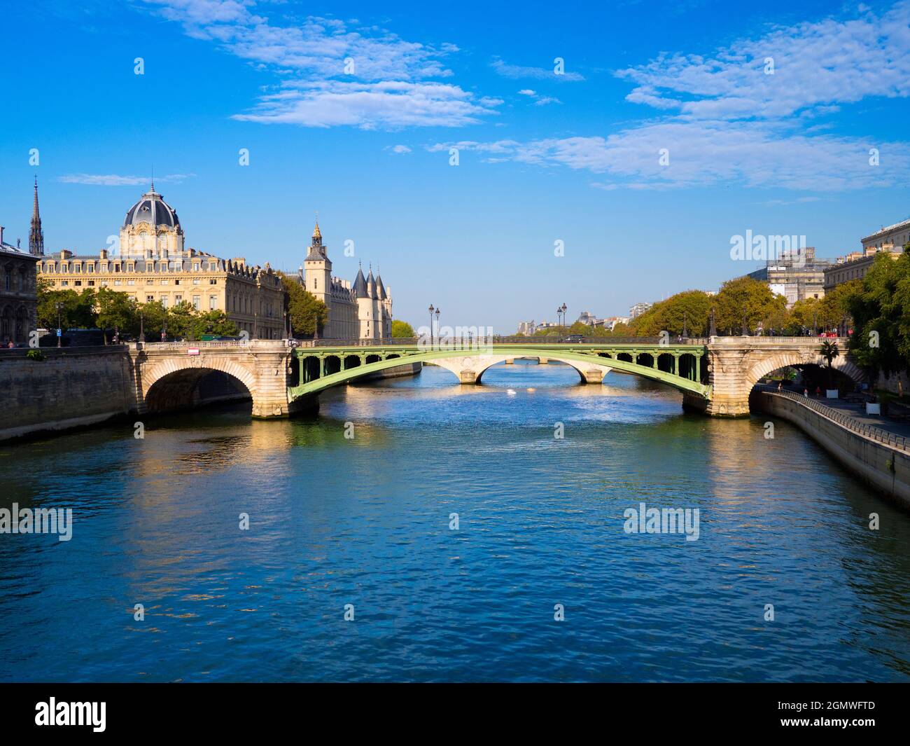 Paris, France - 20 September , 2018 The River Seine and its collection ...