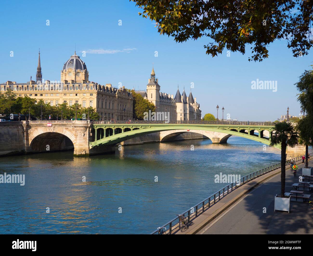 Paris, France - 20 September , 2018 The River Seine and its collection ...