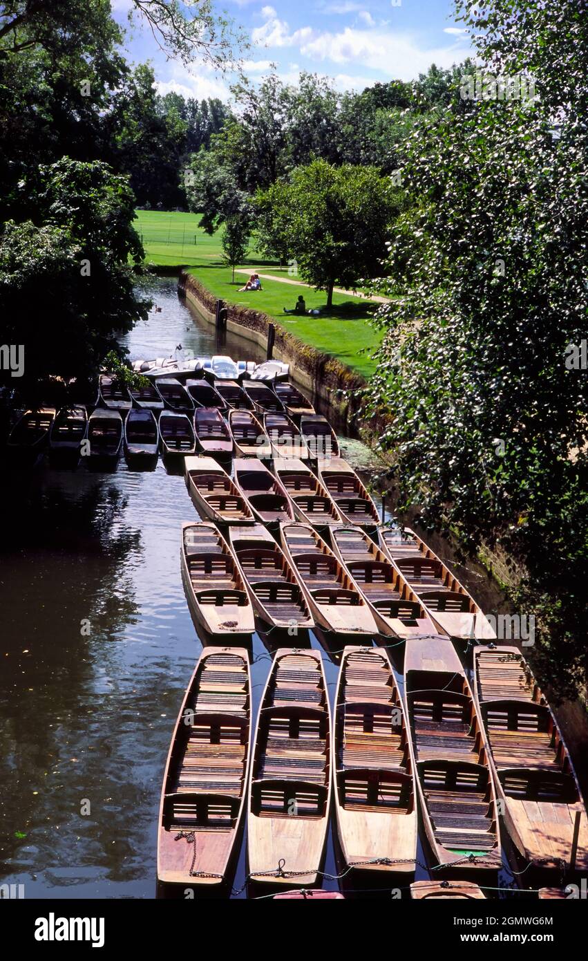 Oxford, England - 2015; A tranquil scene by Magdalen Bridge over the ...