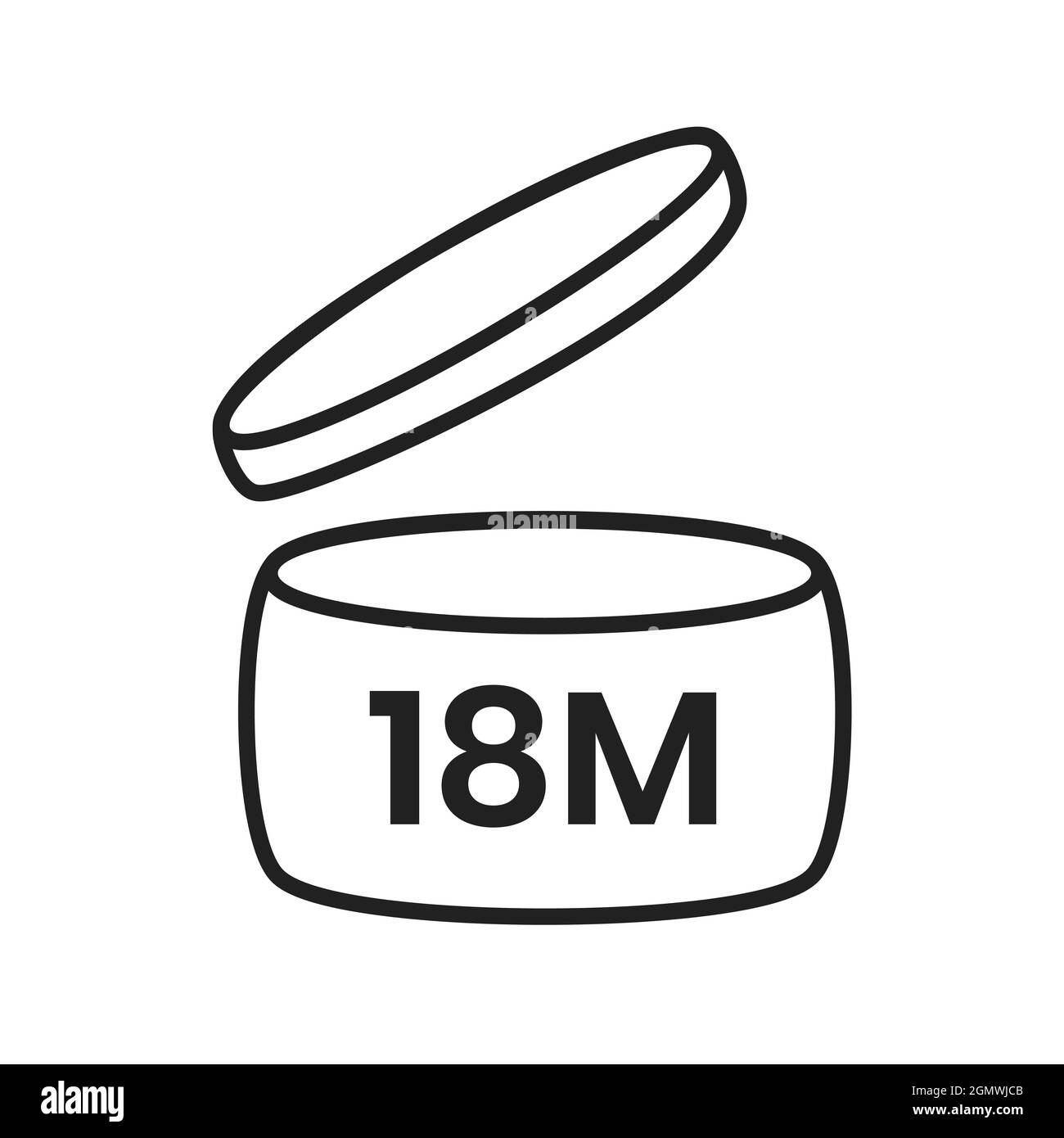 18m period after open pao icon sign flat style design vector ...