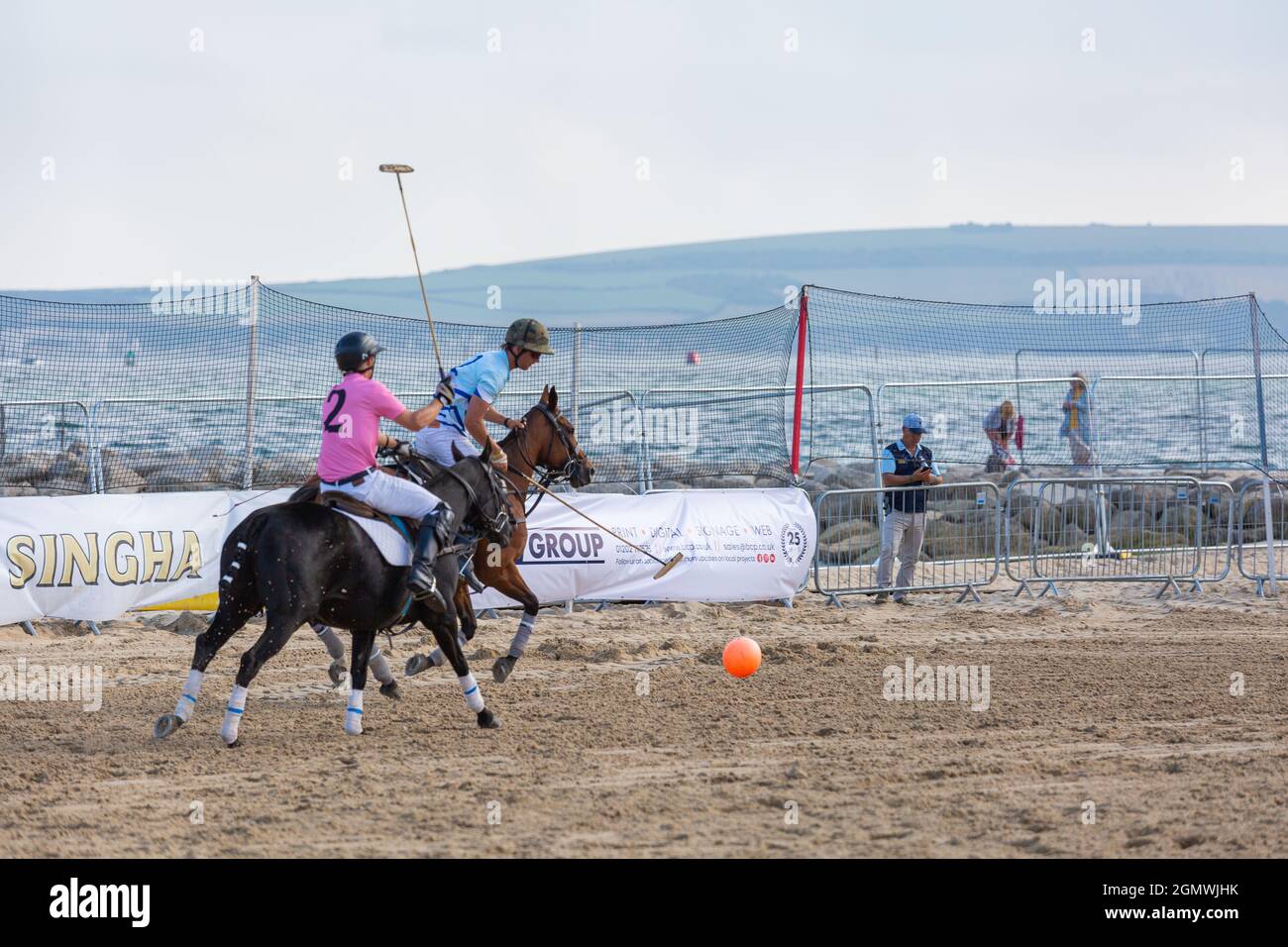 British Sand Polo Sandbanks Beach 17th September 2021 Stock Photo - Alamy