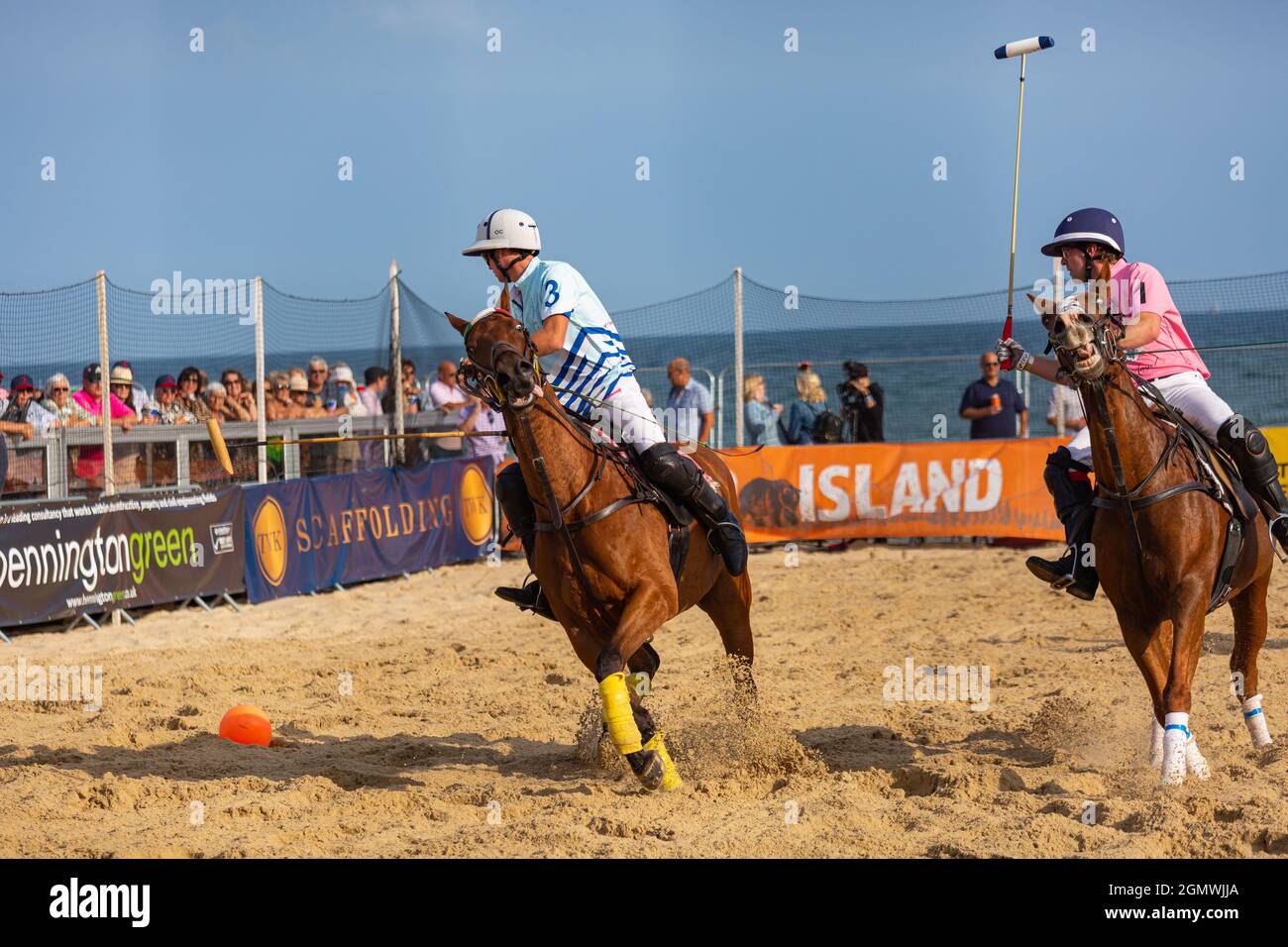 British Sand Polo Sandbanks Beach 17th September 2021 Stock Photo - Alamy