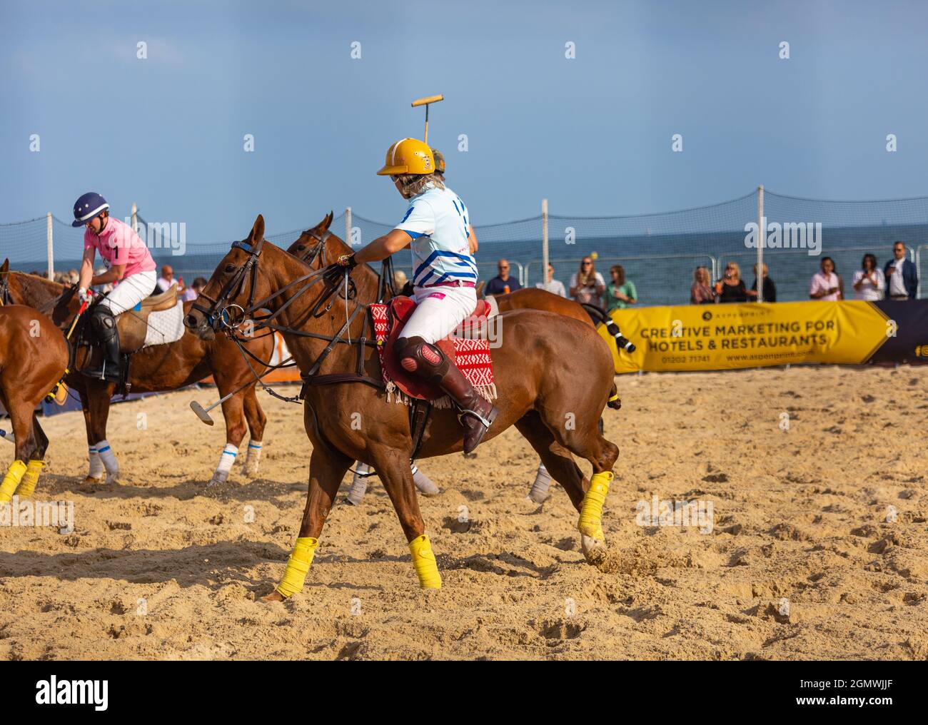 British Sand Polo Sandbanks Beach 17th September 2021 Stock Photo - Alamy
