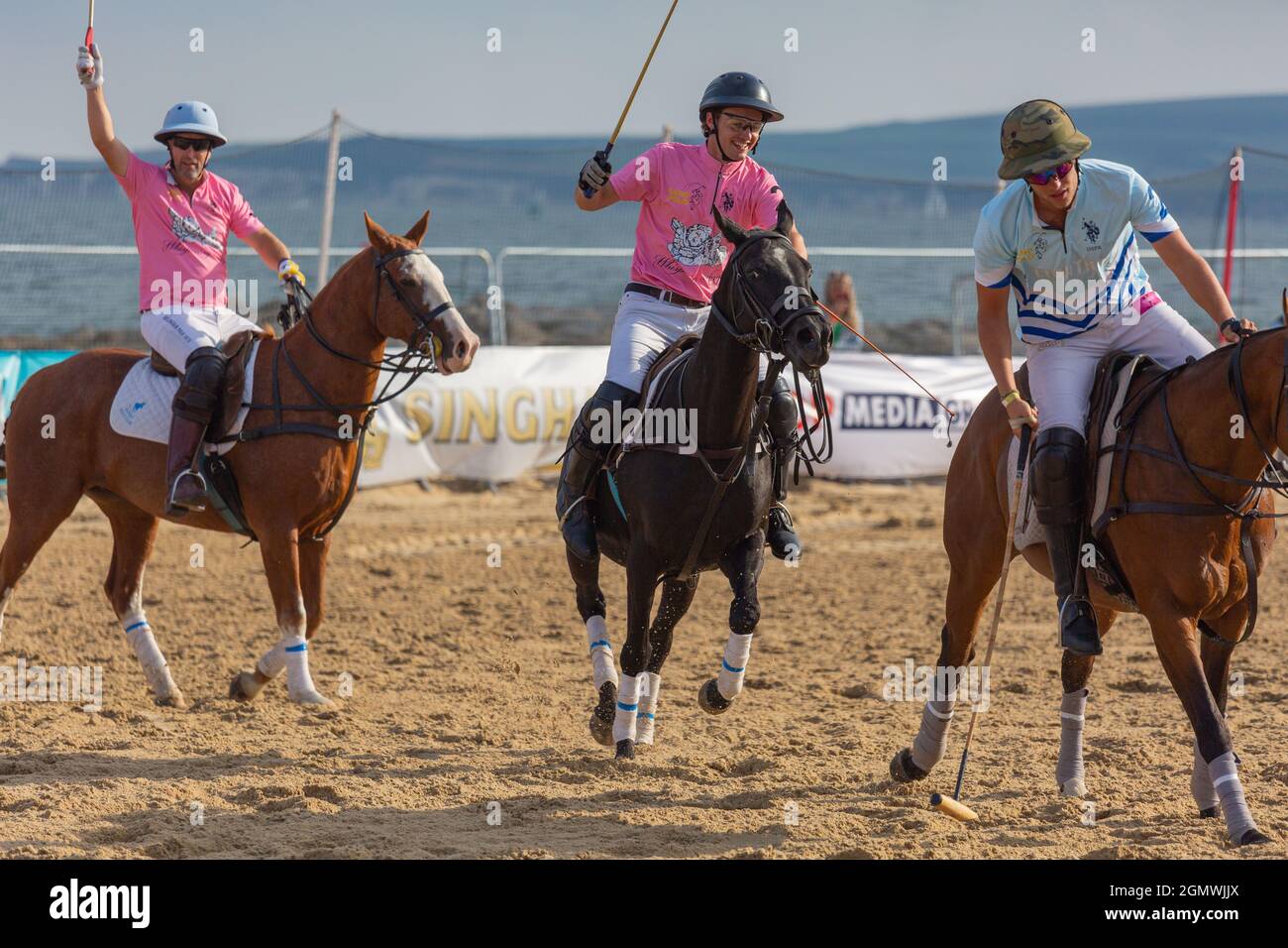 British Sand Polo Sandbanks Beach 17th September 2021 Stock Photo - Alamy