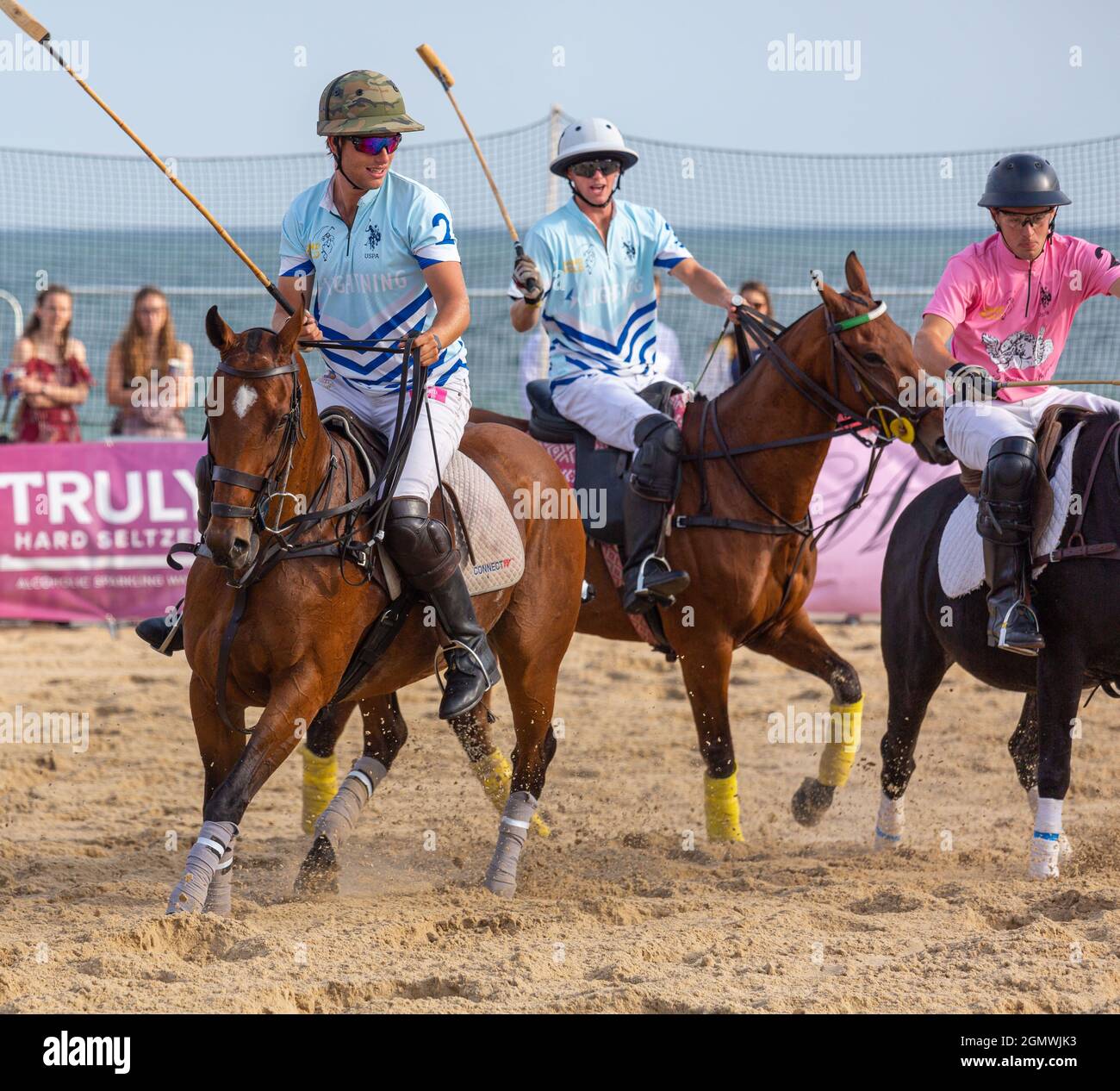 British Sand Polo Sandbanks Beach 17th September 2021 Stock Photo - Alamy