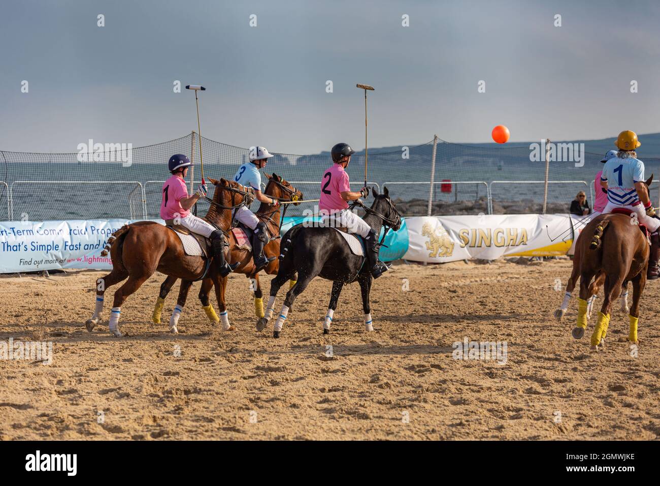 British Sand Polo Sandbanks Beach 17th September 2021 Stock Photo - Alamy