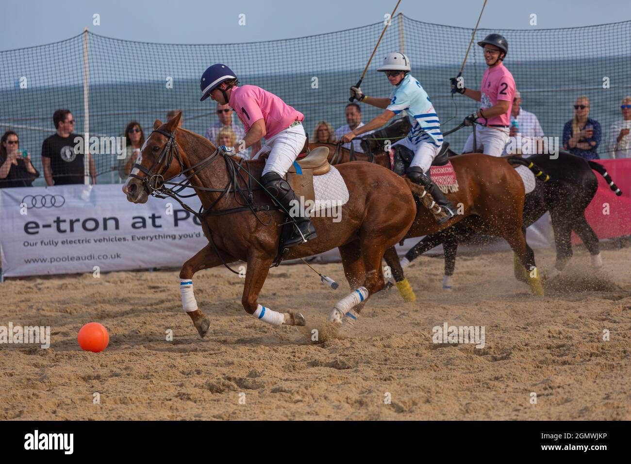 British Sand Polo Sandbanks Beach 17th September 2021 Stock Photo - Alamy