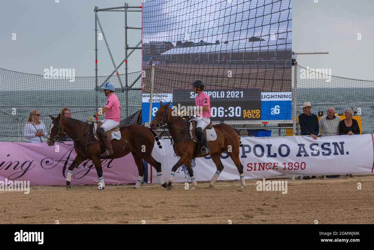 British Sand Polo Sandbanks Beach 17th September 2021 Stock Photo - Alamy
