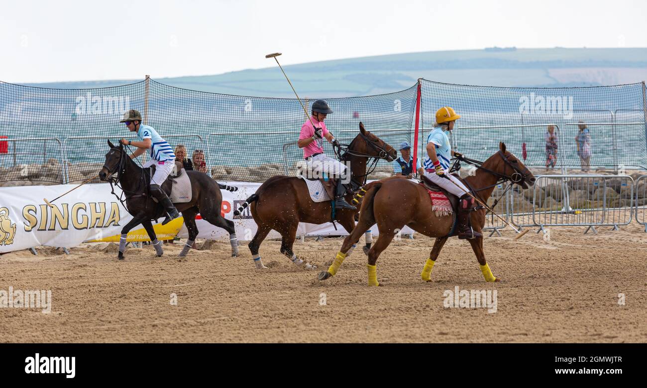 British Sand Polo Sandbanks Beach 17th September 2021 Stock Photo - Alamy