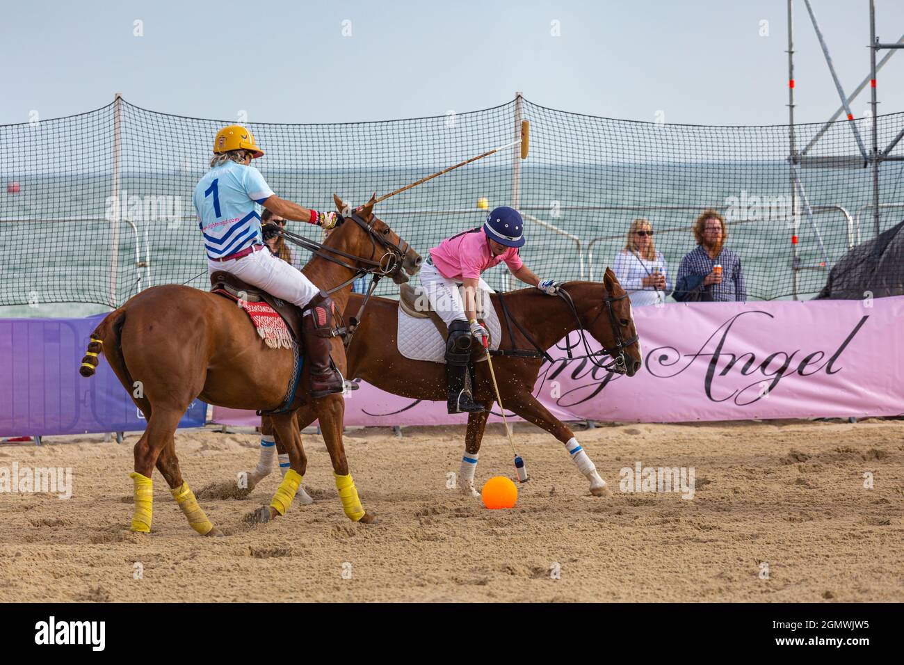 British Sand Polo Sandbanks Beach 17th September 2021 Stock Photo - Alamy