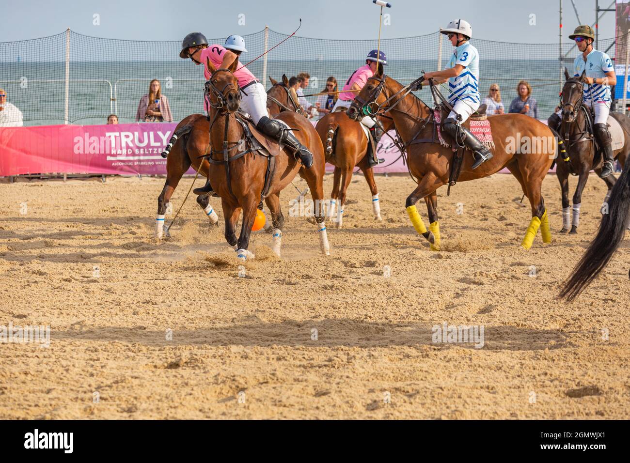 British Sand Polo Sandbanks Beach 17th September 2021 Stock Photo - Alamy