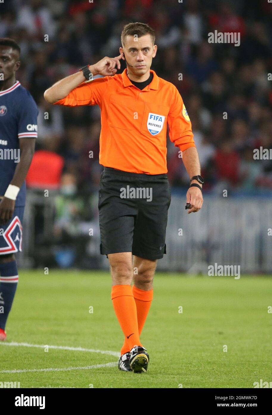 Referee Clement Turpin during the French championship Ligue 1 football ...