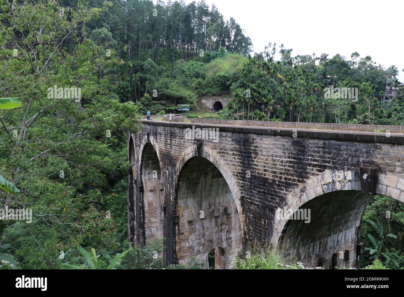 Beautiful landscape of the nine arch bridge and the railway tunnel ...