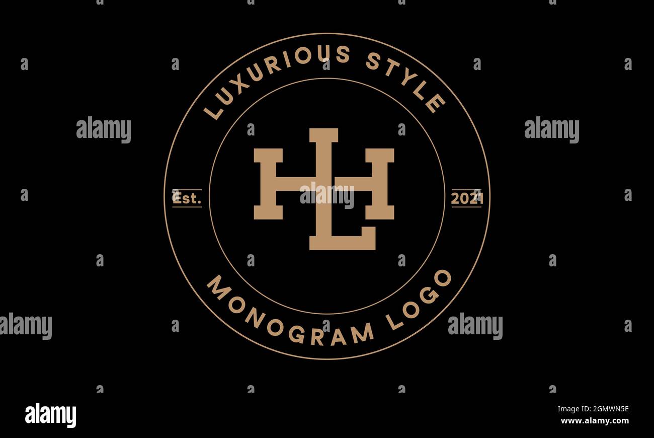 Letter lh logo hi-res stock photography and images - Alamy