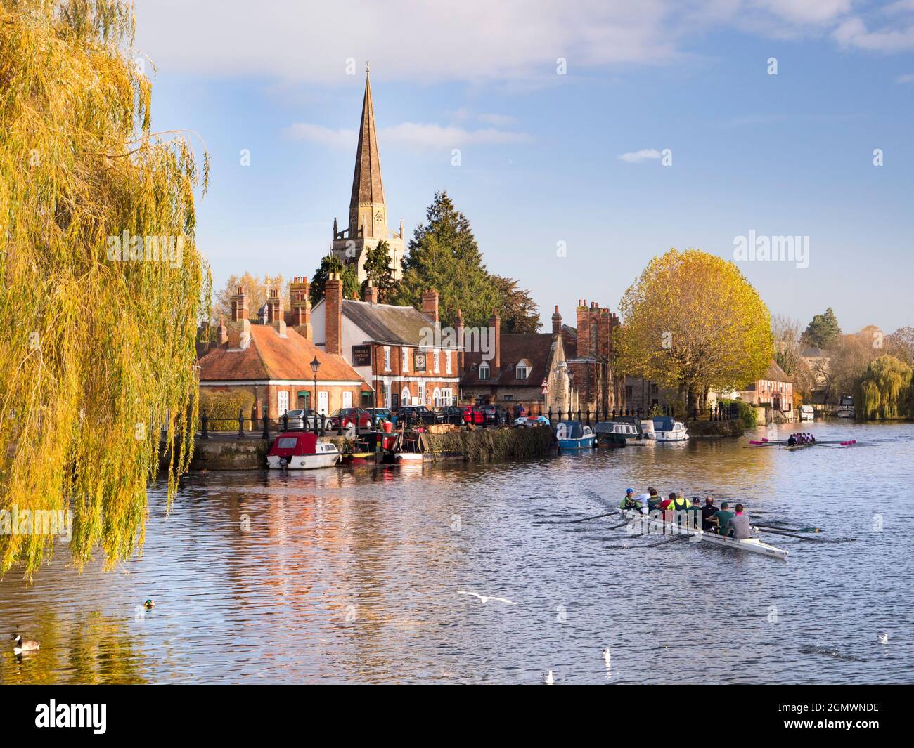 Abingdon, England - 10 November 2018 Saint Helen's Wharf is a noted ...