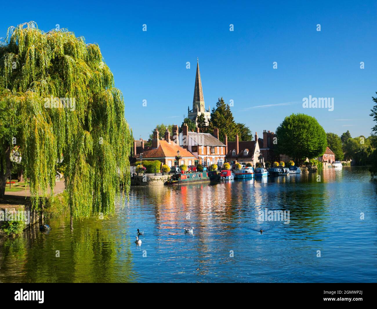 Abingdon, England - 13 September 2018 Saint Helen's Wharf is a noted ...