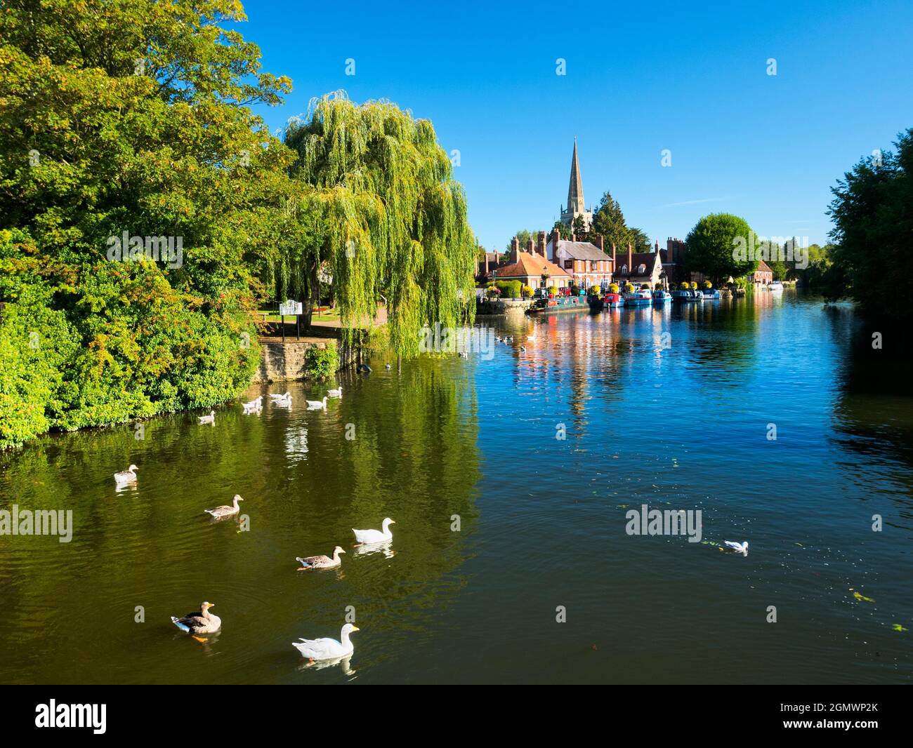 Abingdon, England - 13 September 2018 Saint Helen's Wharf is a noted ...