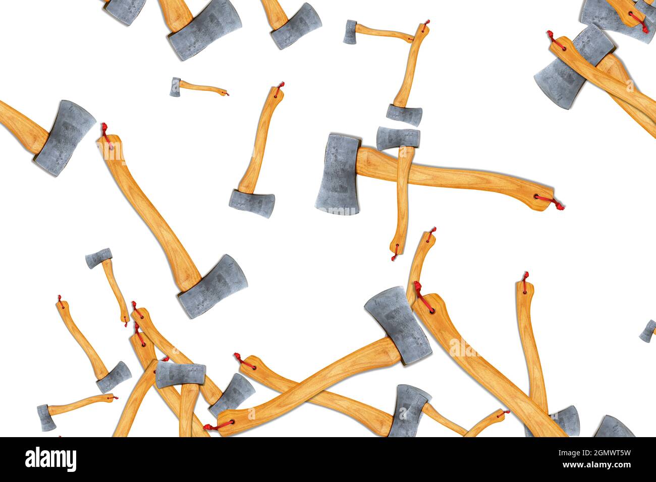 Collection of axes on a white background Stock Photo - Alamy